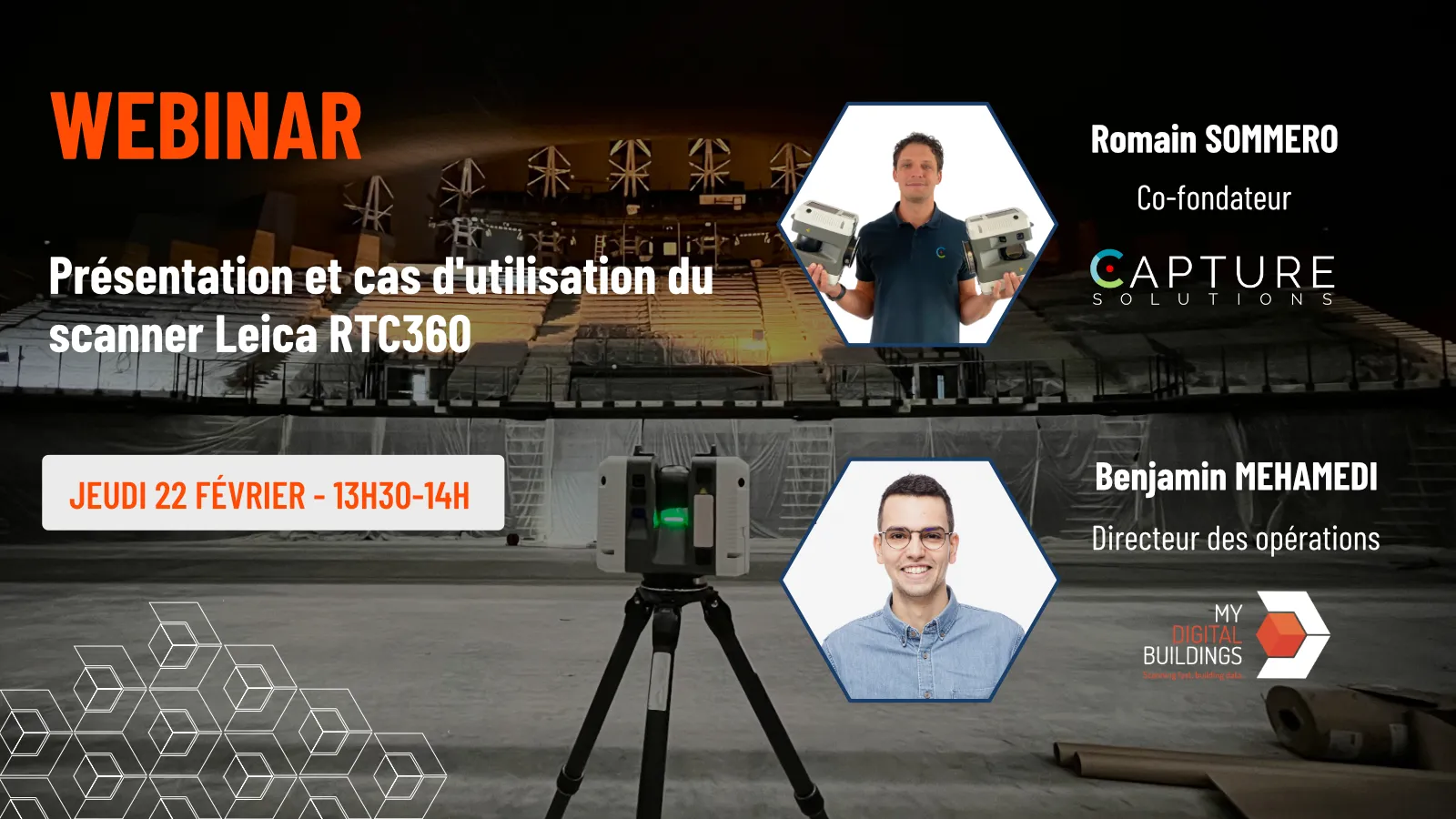 Webinar : MDB Capture Solutions: Présentation et cas d’utilisation du scanner Leica RTC360